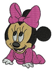Minnie Mouse Crawling Embroidery Design | EmbroideryDesigns.com
