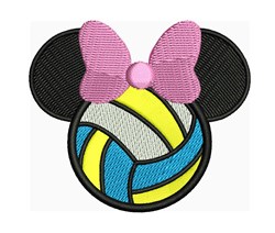 Minnie Mouse Volleyball Embroidery Design | EmbroideryDesigns.com