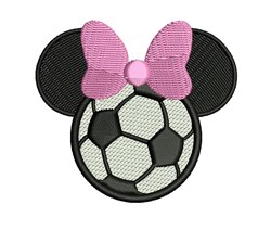Minnie Mouse Soccer Embroidery Design | EmbroideryDesigns.com