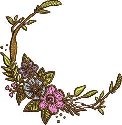 Floral Garland Embroidery Design | EmbroideryDesigns.com