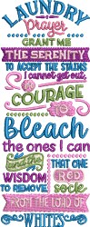 Laundry Prayer Embroidery Design | EmbroideryDesigns.com