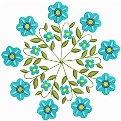 Flower Circle Embroidery Design | EmbroideryDesigns.com