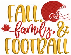 Fall Family and Football Embroidery Design | EmbroideryDesigns.com