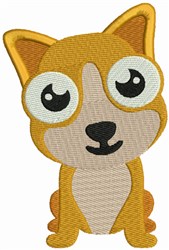 Corgi Bobblehead Puppy Embroidery Design | EmbroideryDesigns.com