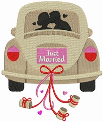 Just Married Embroidery Design | EmbroideryDesigns.com