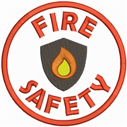 Fire Safety Logo Embroidery Design | EmbroideryDesigns.com