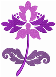 Purple Flower Embroidery Design | EmbroideryDesigns.com