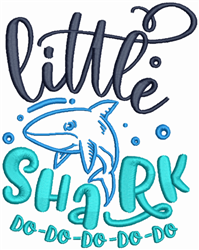 Little Shark Embroidery Design | EmbroideryDesigns.com