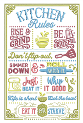 Kitchen Rules Embroidery Design | EmbroideryDesigns.com