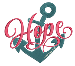 Hope Anchor Embroidery Design | EmbroideryDesigns.com