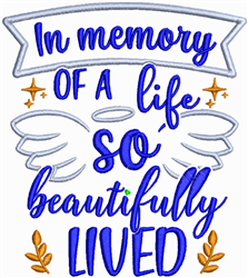 In Memory Embroidery Design | EmbroideryDesigns.com