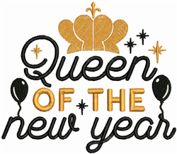 New Year Queen Embroidery Design | EmbroideryDesigns.com