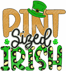 Pint Sized Irish Embroidery Design | EmbroideryDesigns.com