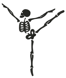 Ballet Skeleton Embroidery Design | EmbroideryDesigns.com