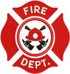 Fire Dept. Embroidery Design | EmbroideryDesigns.com