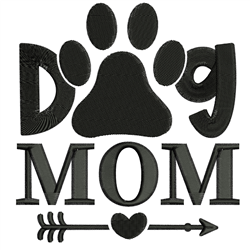 Dog Mom Embroidery Design | EmbroideryDesigns.com