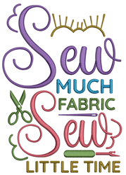 Sew Much Fabric Embroidery Design | EmbroideryDesigns.com