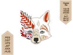 Fox Head Embroidery Design | EmbroideryDesigns.com