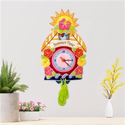 ITH Summer Time Clock Embroidery Design | EmbroideryDesigns.com