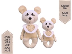 ITH Softie Teddy Bear Embroidery Design | EmbroideryDesigns.com