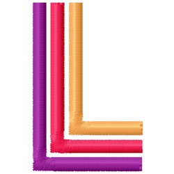 Retro Letter L Embroidery Design | EmbroideryDesigns.com