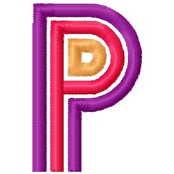 Retro Letter P Embroidery Design | EmbroideryDesigns.com
