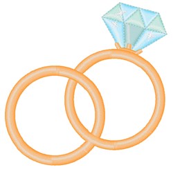 Wedding Rings Embroidery Design | EmbroideryDesigns.com
