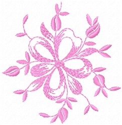 Pink Flowers Embroidery Design | EmbroideryDesigns.com