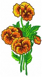 Pansies Embroidery Design | EmbroideryDesigns.com