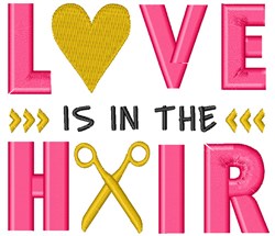 Love In The Hair Embroidery Design | EmbroideryDesigns.com