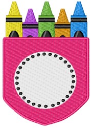 Crayon Pocket Embroidery Design | EmbroideryDesigns.com