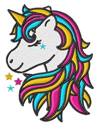 Unicorn Head Embroidery Design | EmbroideryDesigns.com