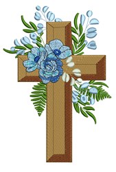 Floral Cross Embroidery Design | EmbroideryDesigns.com