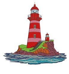 Lighthouse Embroidery Design | EmbroideryDesigns.com