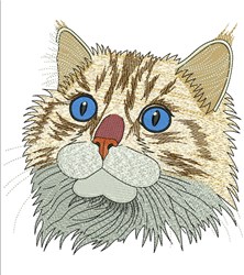 Tabby Cat Embroidery Design | EmbroideryDesigns.com
