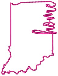 Indiana Home Embroidery Design | EmbroideryDesigns.com