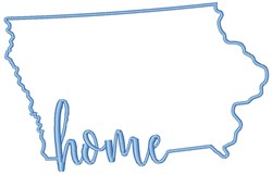 Iowa Home Embroidery Design | EmbroideryDesigns.com