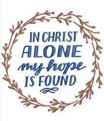 In Christ Alone Embroidery Design | EmbroideryDesigns.com