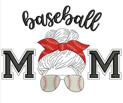 Baseball Mom Embroidery Design | EmbroideryDesigns.com