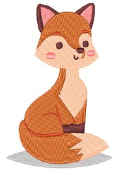 Little Fox Embroidery Design | EmbroideryDesigns.com