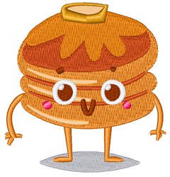 Funny Pancake Embroidery Design | EmbroideryDesigns.com