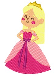 Pink Princess Embroidery Design | EmbroideryDesigns.com