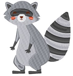 Curious Raccoon Embroidery Design | EmbroideryDesigns.com