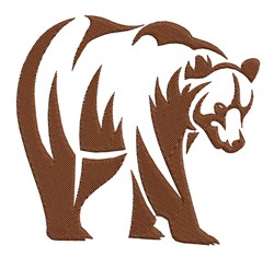 Brown Bear Outline Embroidery Design | EmbroideryDesigns.com
