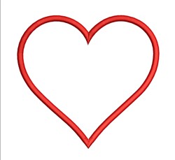 Simple Heart Outline Embroidery Design | EmbroideryDesigns.com