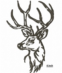 Stag Outline Embroidery Design | EmbroideryDesigns.com