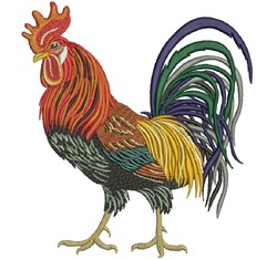 Cockerel Embroidery Design | EmbroideryDesigns.com