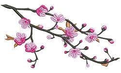 Cherry Blossoms Embroidery Design | EmbroideryDesigns.com