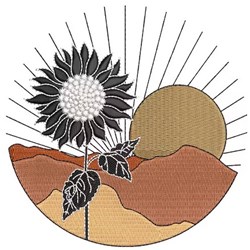 Sunflower Sunrise Embroidery Design | EmbroideryDesigns.com