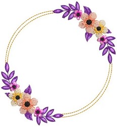 Floral Circle Embroidery Design | EmbroideryDesigns.com